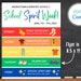 School Spirit Week Flyer | Printable School Activity Schedule | School ...