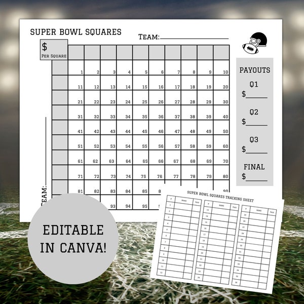 Football Pool Sheet - Etsy
