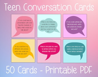 Conversation Starters for Teens, High School Resources, Group or ...