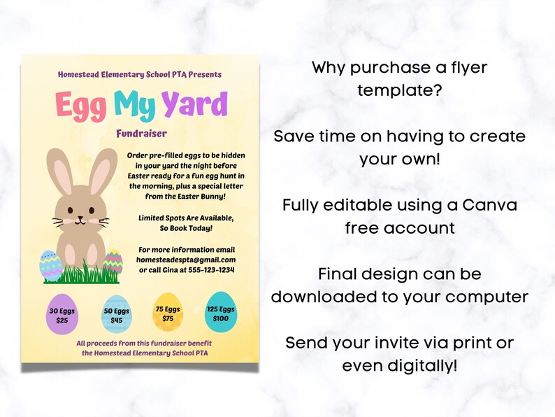 Egg My Yard Flyer | Youth Fundraiser | Church Fundraiser | Neighborhood ...