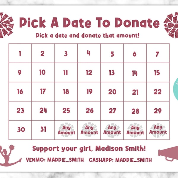 Cheer Fundraiser Template - Etsy