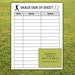 Printable Sports Sign up Sheet | Digital Template | Baseball Printable ...