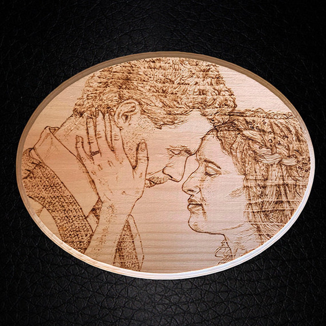 Custom Portrait Pyrography Wood Burned Photo Wedding - Etsy