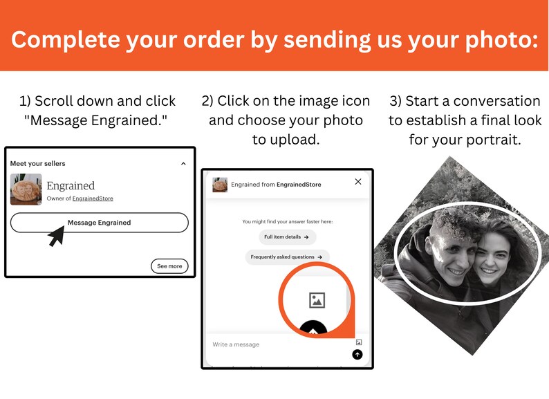 Custom Portrait Pyrography Wood Burned Photo Wedding - Etsy