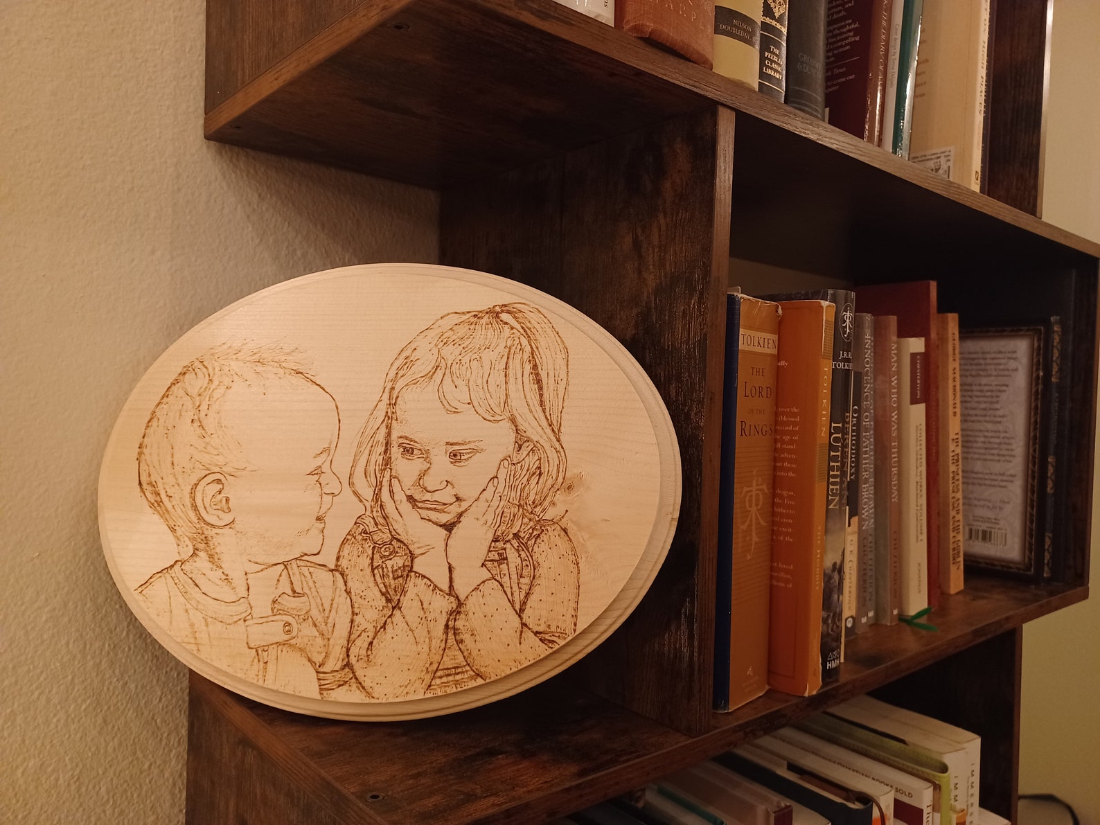 Custom Portrait Pyrography Wood Burned Photo Wedding, Anniversary ...