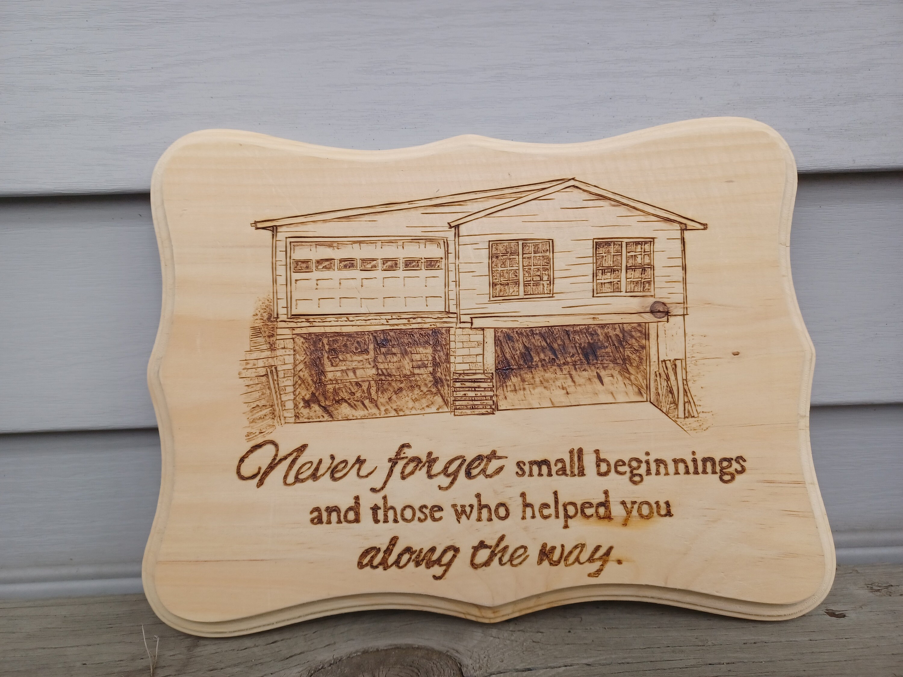 Custom Portrait With Text Pyrography Wood Burned Photo; Wedding ...