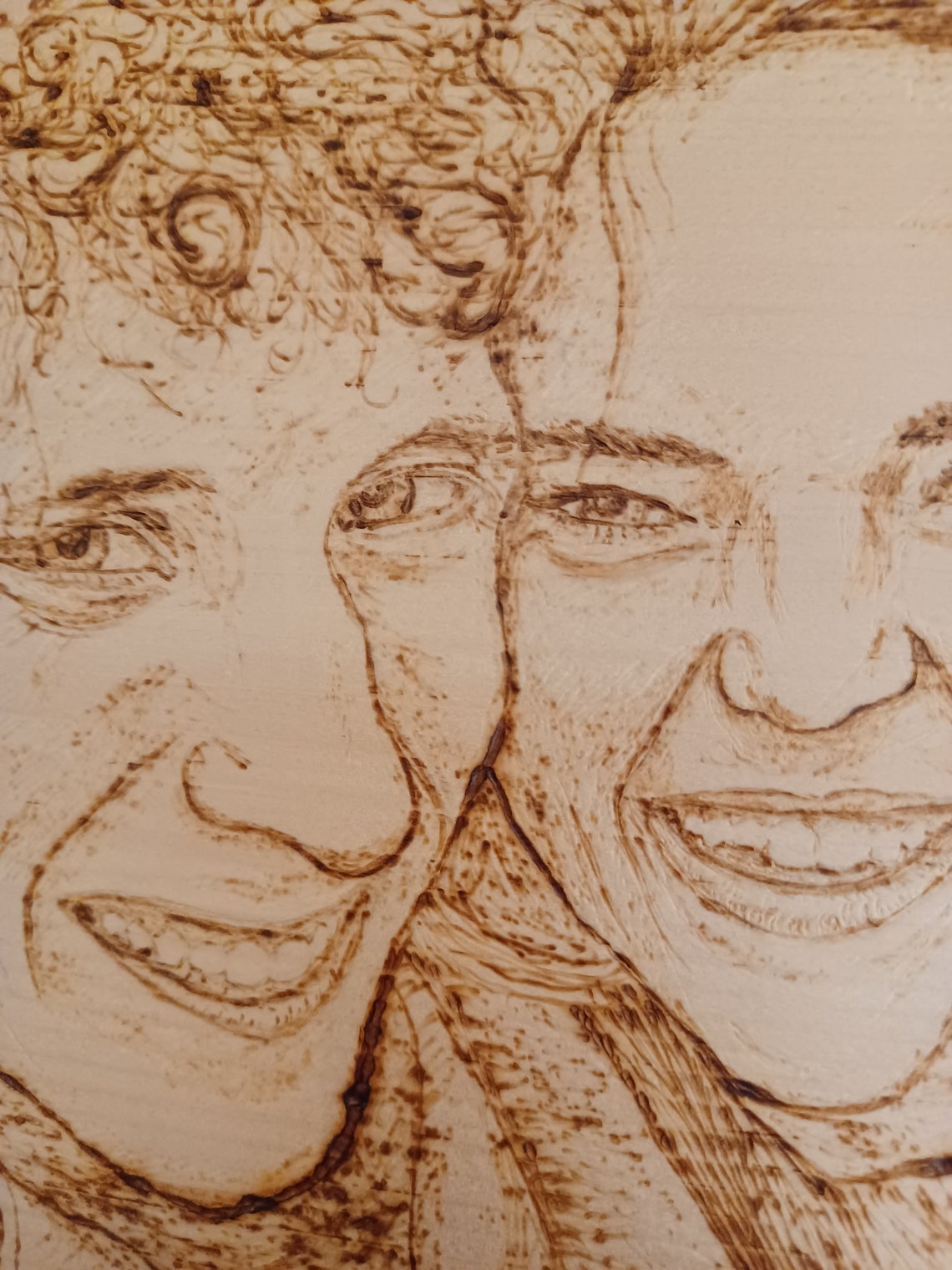 Custom Portrait Pyrography Wood Burned Photo Wedding - Etsy