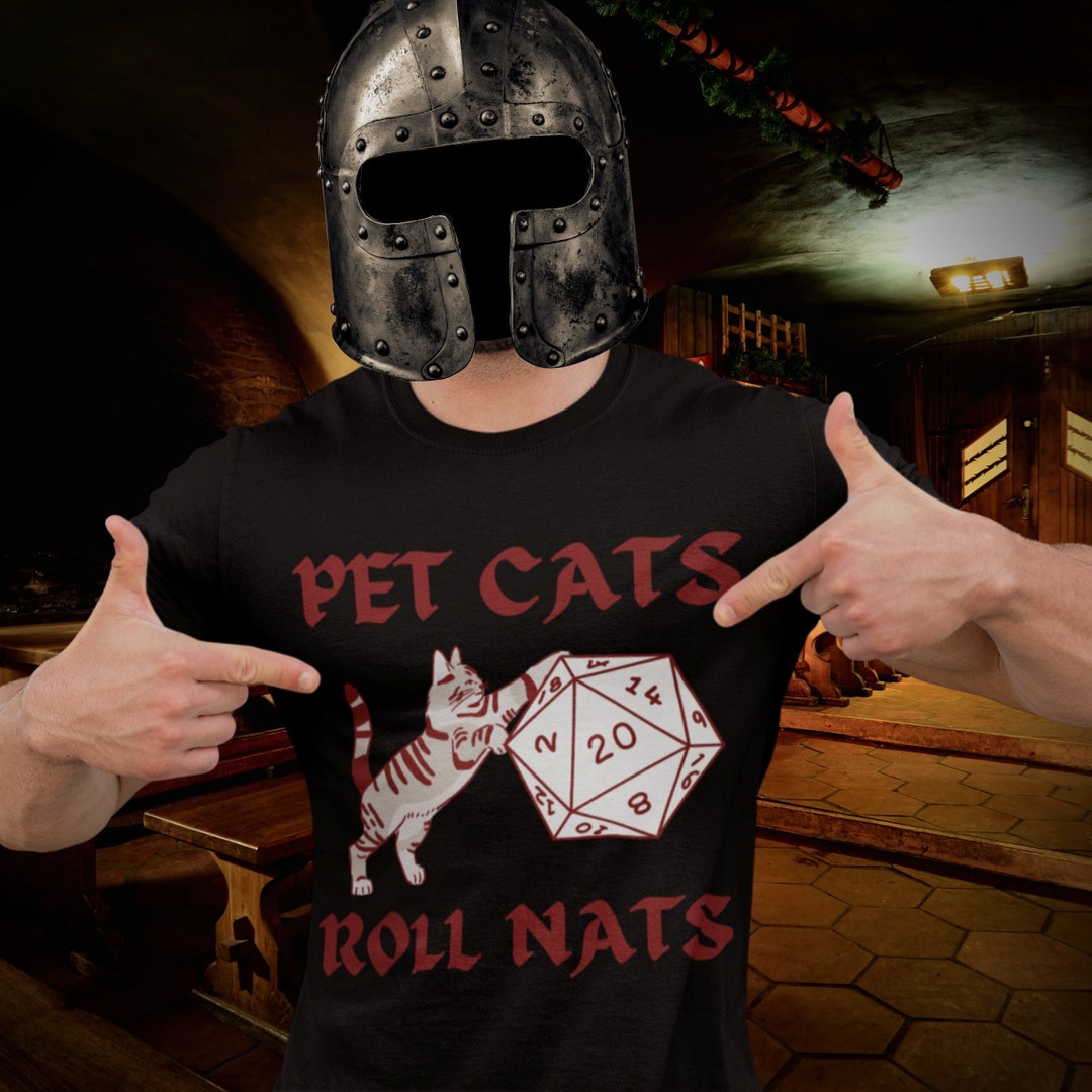 The Crit Cat - (pet Cats, Roll Nats, Dnd Shirt, D20, Dungeonmaster ...