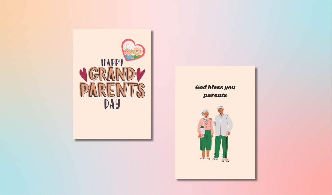 Grandparents Day Happy Grandparents Day Cards Digital - Etsy