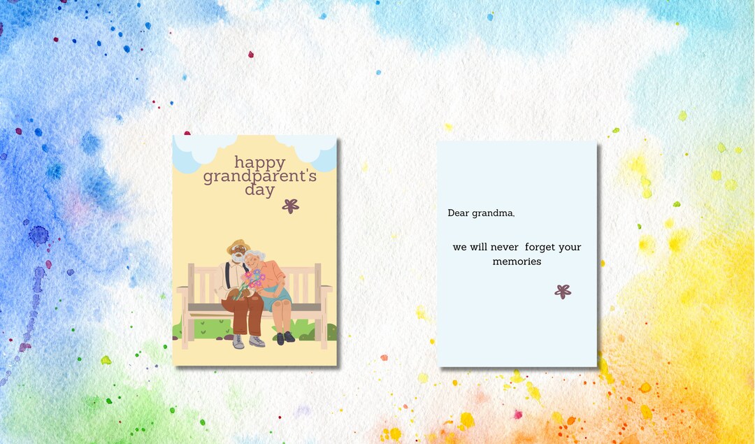 Grandparents Day Happy Grandparents Day Cards Digital - Etsy
