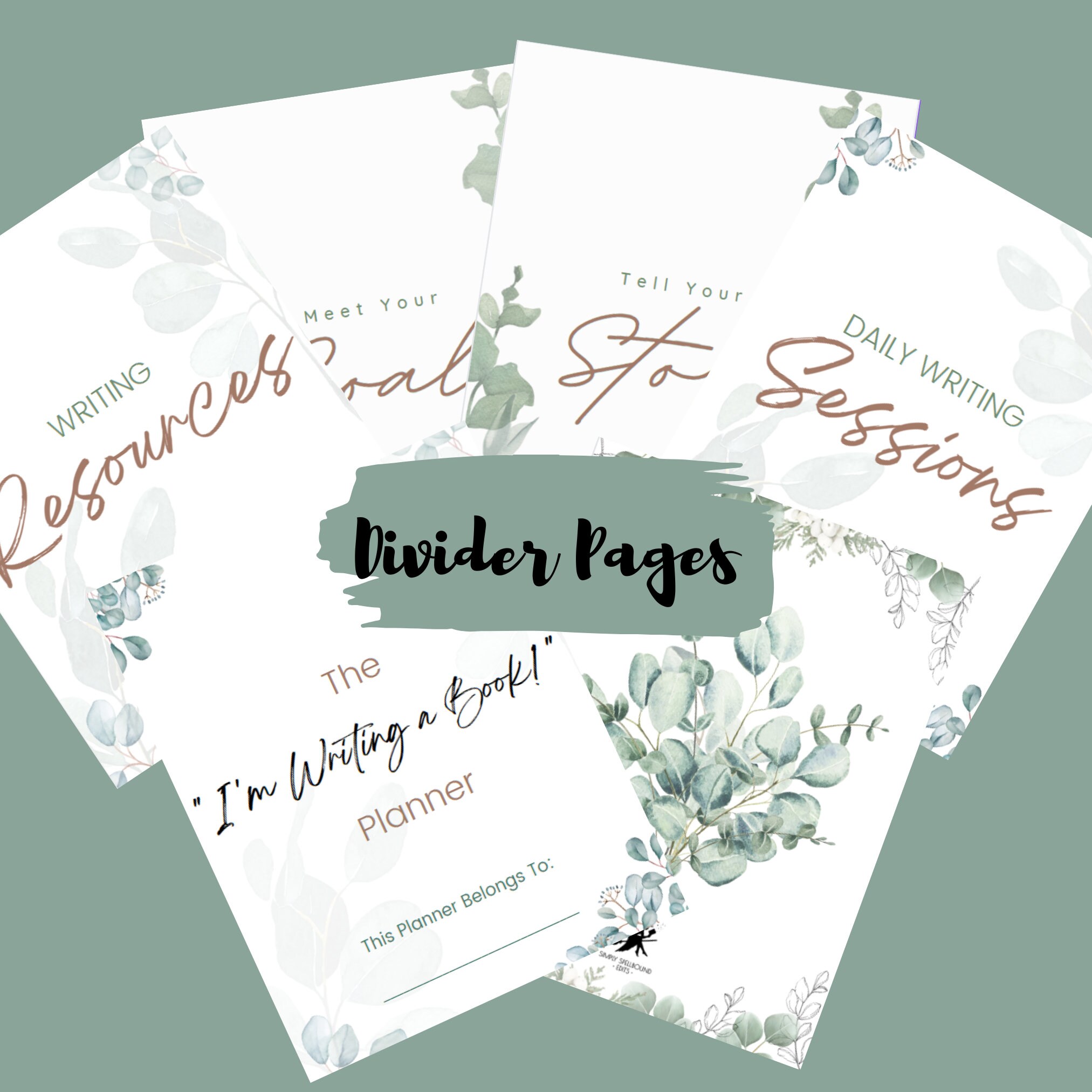 Ultimate Eucalyptus-themed Writing Journal - Novel Planner, Character ...