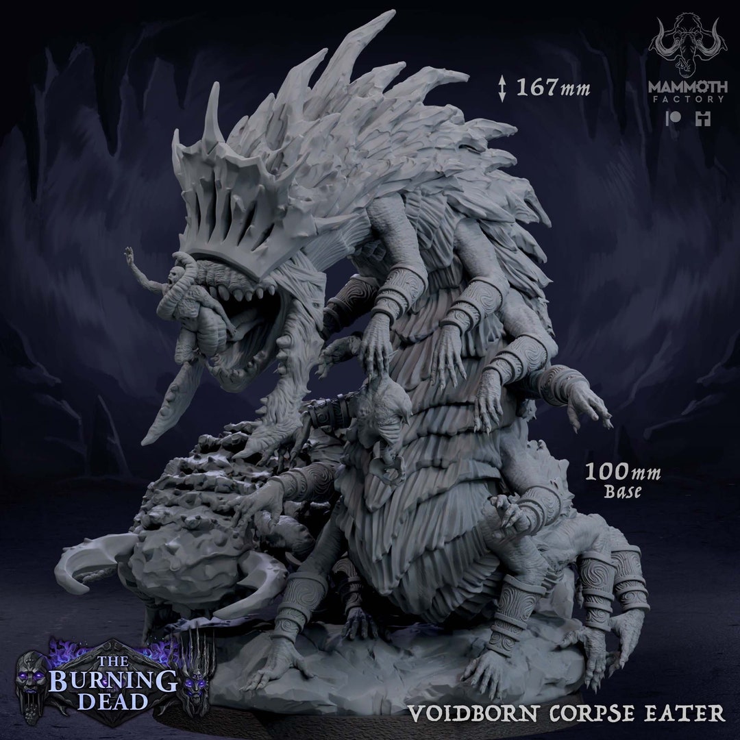 Voidborn Corpse-eater 8k Resin Miniature Mammoth Factory Burning Dead ...