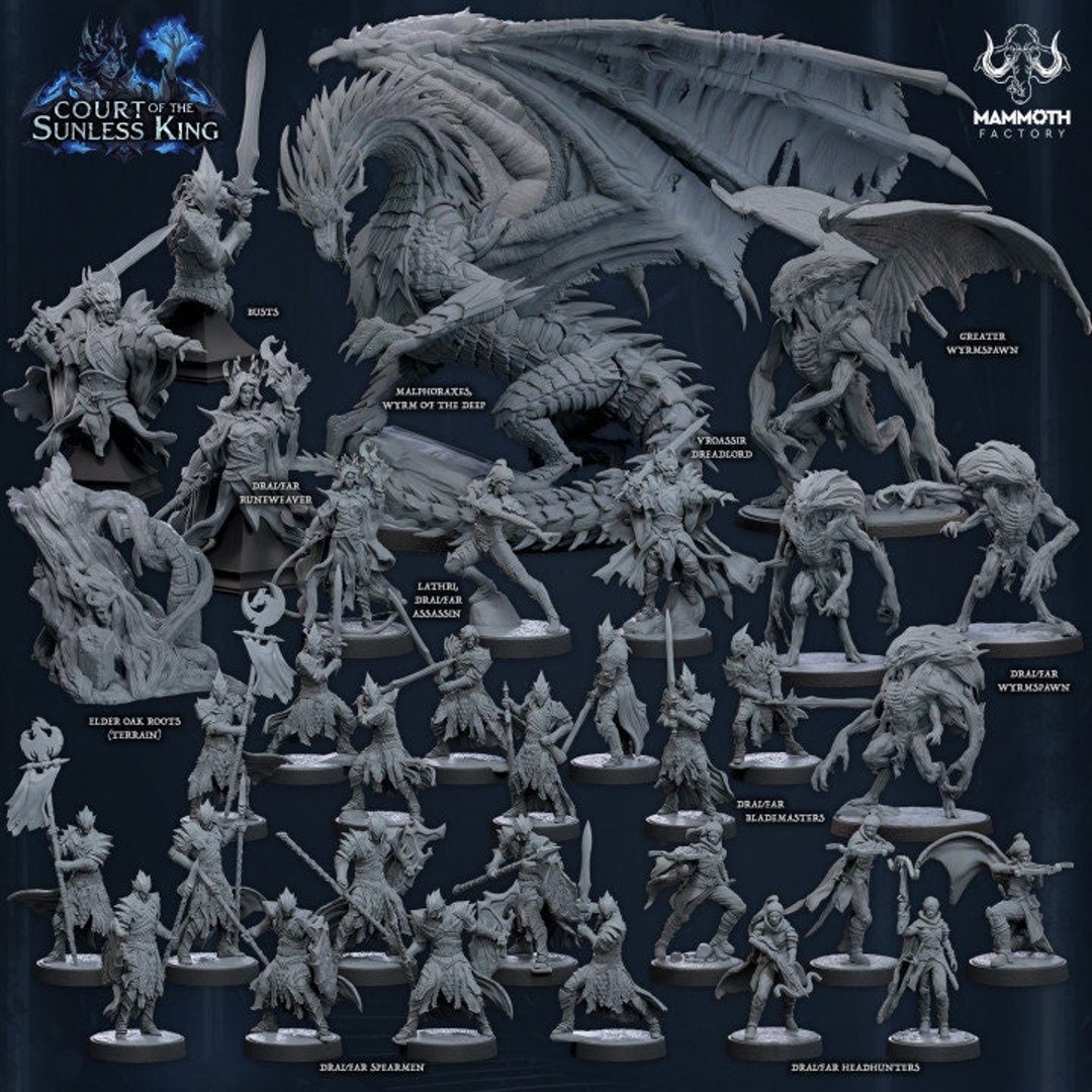 Court of the Sunless King - Full Set [no Busts] - 8k Resin Miniature ...