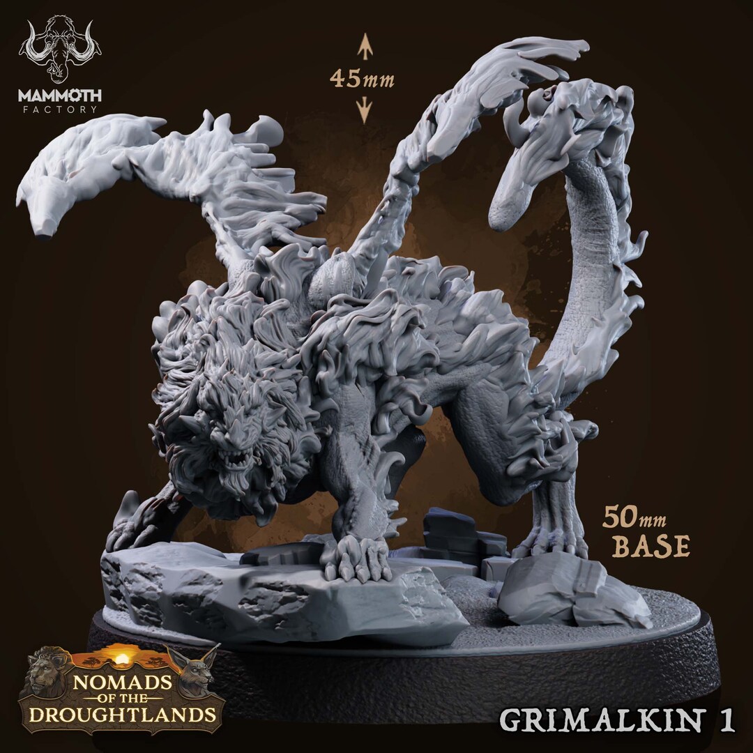 Grimalkin - 8k Resin Miniature - Mammoth Factory - Nomads of the ...