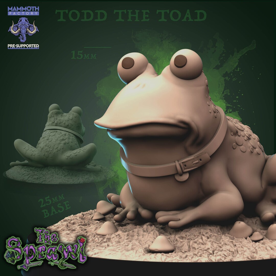 Todd the Toad - 8k Resin Miniature - Mammoth Factory - the Sprawl - Etsy