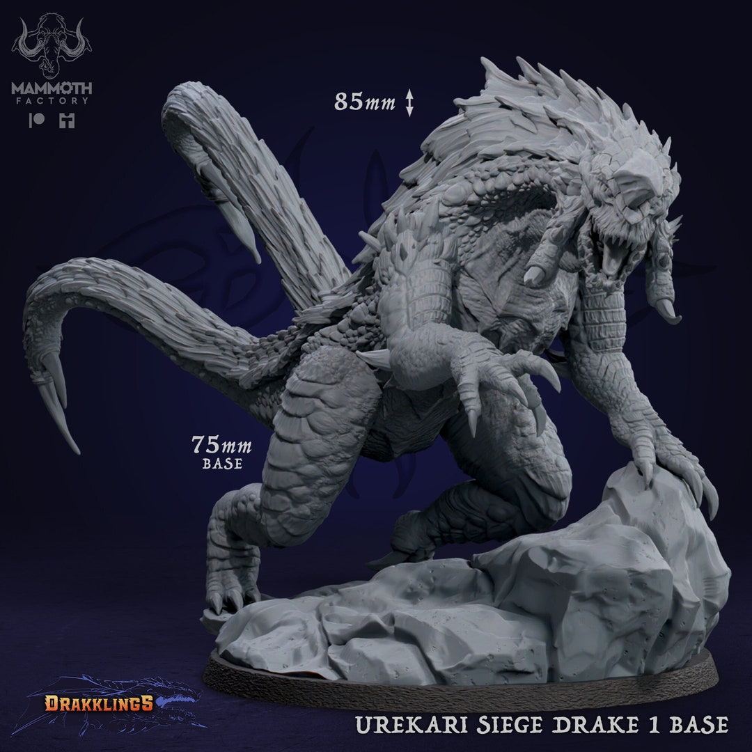 Urekari Siege Drakes - 8k Resin Miniature - Mammoth Factory ...
