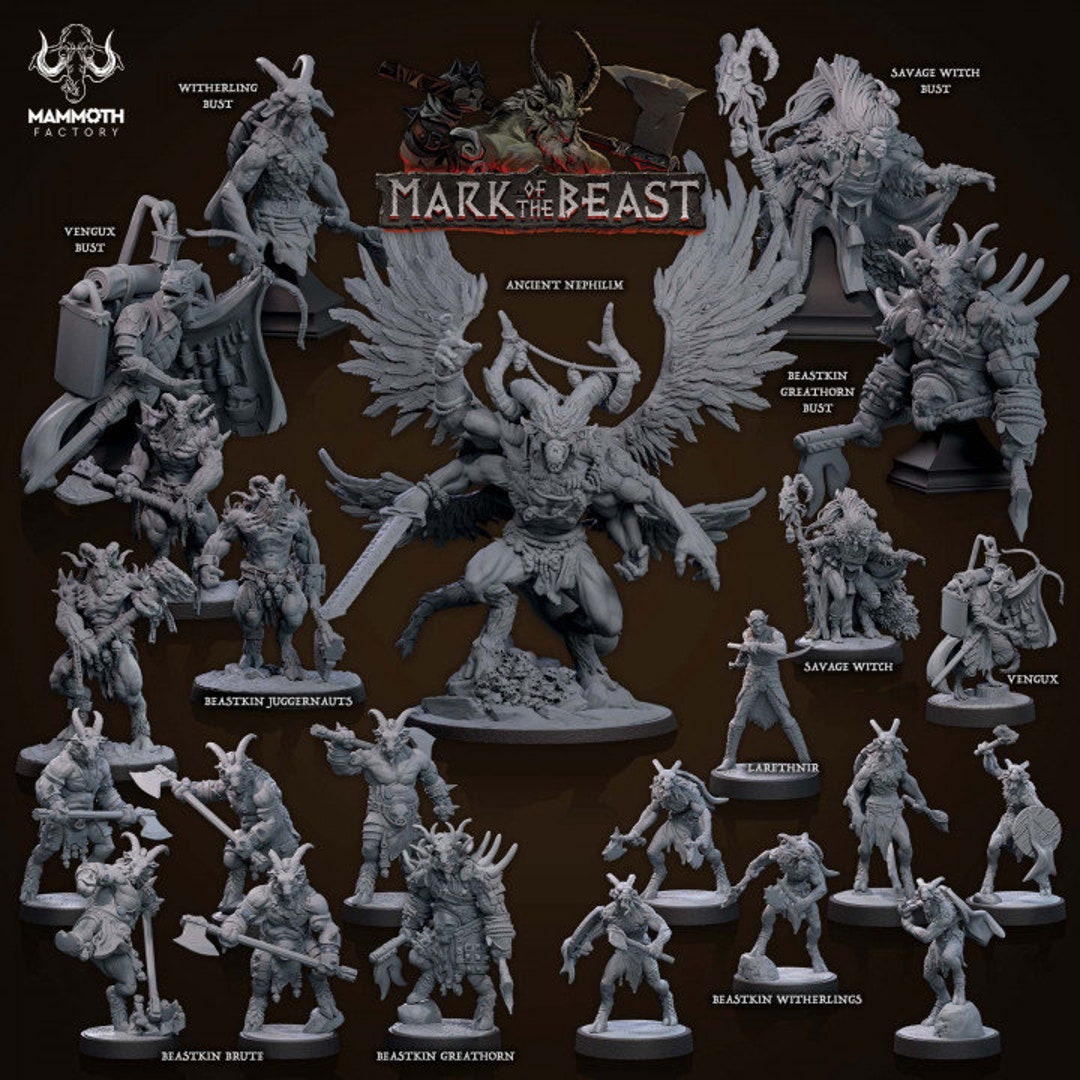 Mark of the Beast - Full Set [no Busts] - 8k Resin Miniature - Mammoth ...