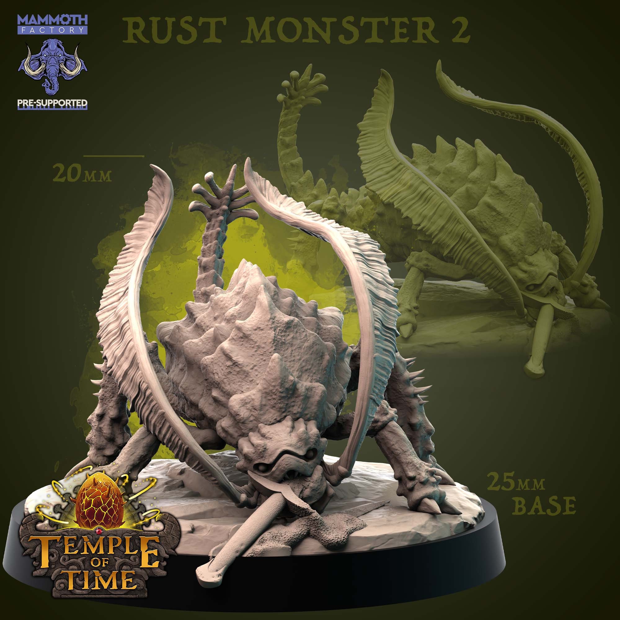 Rust Monster - 8k Resin Miniature - Mammoth Factory - Temple of Time - Etsy