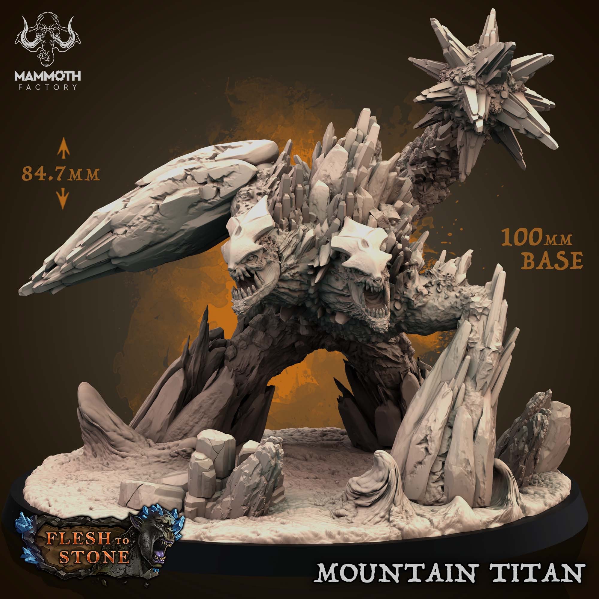 Mountain Titan - 8k Resin Miniature - Mammoth Factory - Flesh to Stone ...