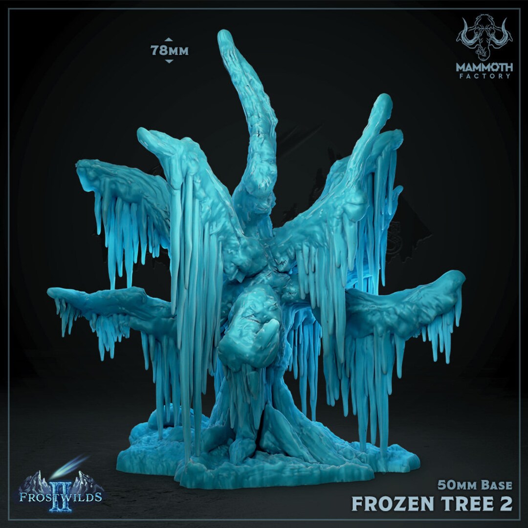 Frozen Tree - 8k Resin Terrain - Mammoth Factory - Frostwilds II - Etsy
