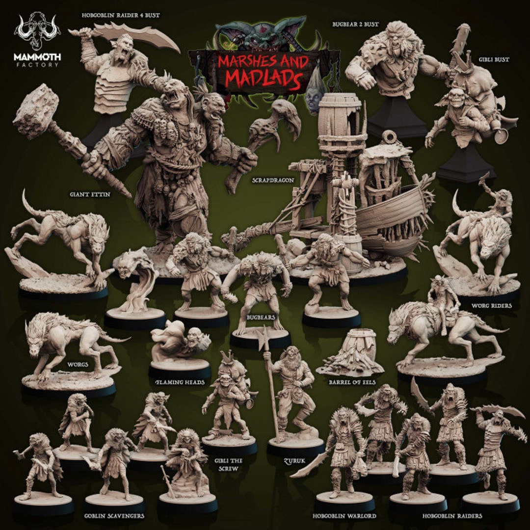 Marshes & Madlads - Full Set [no Busts] - 8k Resin Miniature - Mammoth ...
