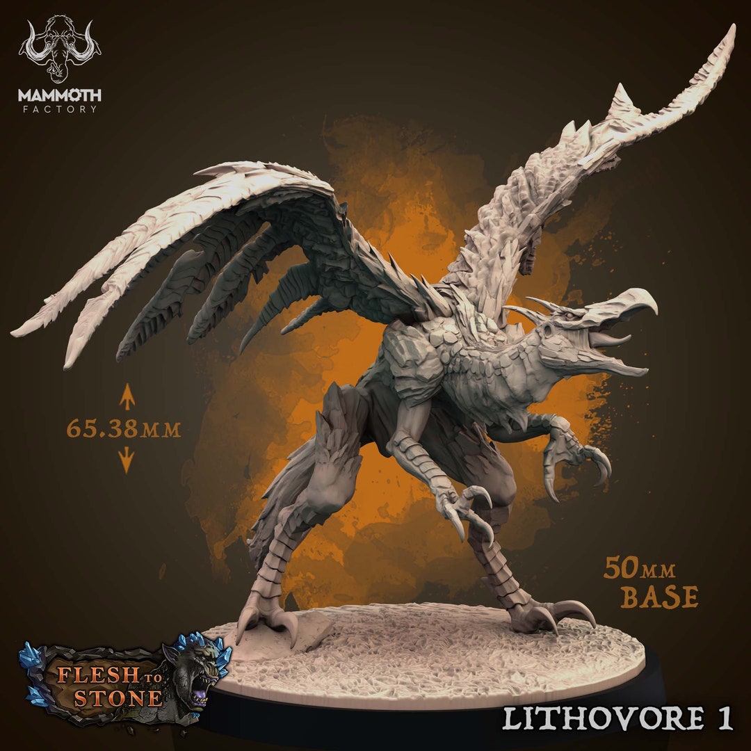 Lithovore - 8k Resin Miniature - Mammoth Factory - Flesh to Stone - Etsy