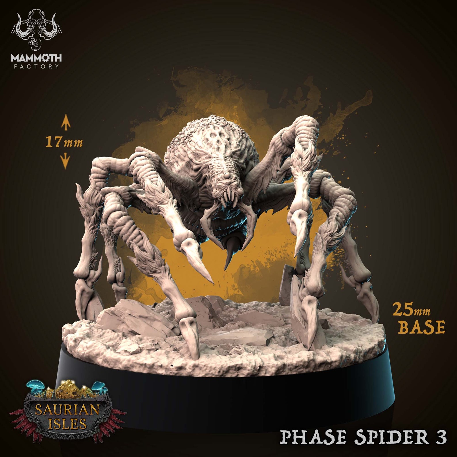 Phase Spider - 8k Resin Miniature - Mammoth Factory - Saurian Isles - Etsy