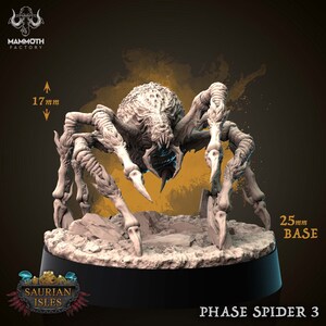 Phase Spider - 8k Resin Miniature - Mammoth Factory - Saurian Isles - Etsy