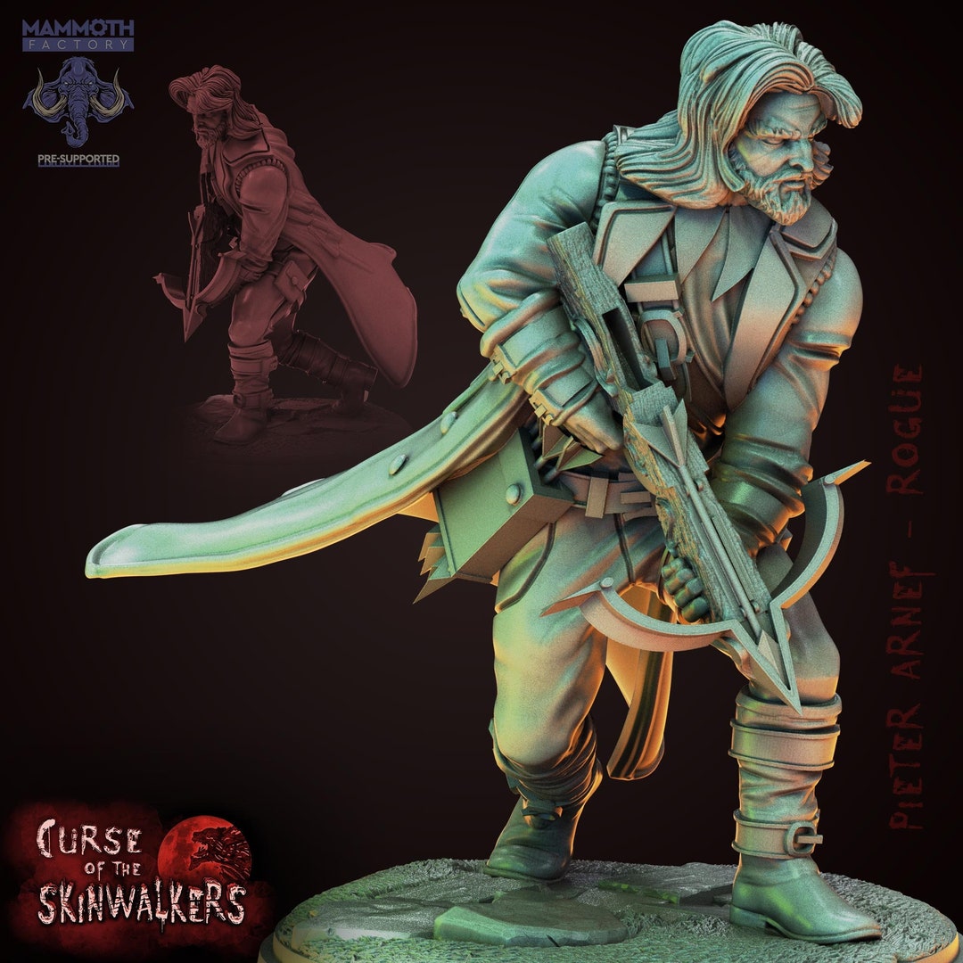 Pieter Arnef - 8k Resin Miniature - Mammoth Factory - Skinwalkers - Etsy