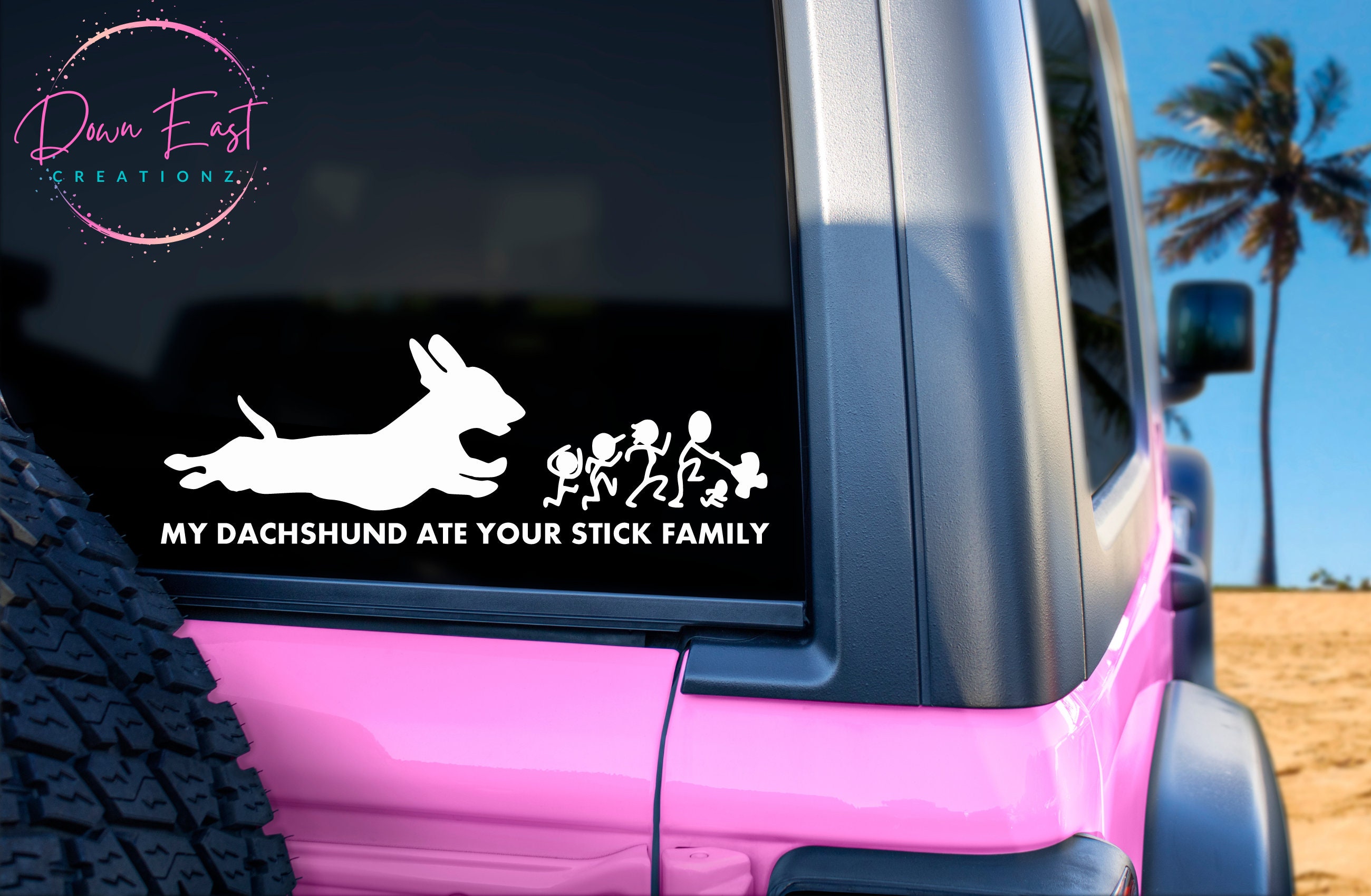 My DASHSHUND Ate Your Stick Family SVG Cut File for Cricut / Silhouette Cameo Cutting Machine ...
