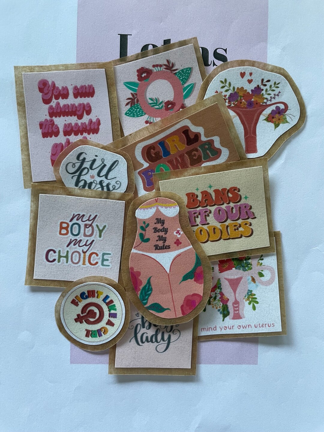 Womens Rights Sticker Set 11 Self-adhesive Feminist Y2k Retro Stickers ...