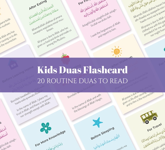 Islamic Learning Tool Interactive Islamic Dua Wall Chart For Kids ...