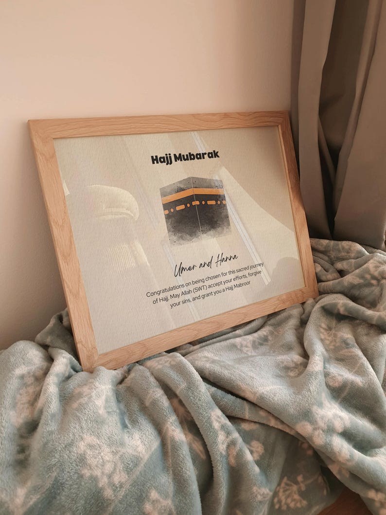 Personalised Hajj Card Printable | Digital Islamic Gift for Haj Return ...