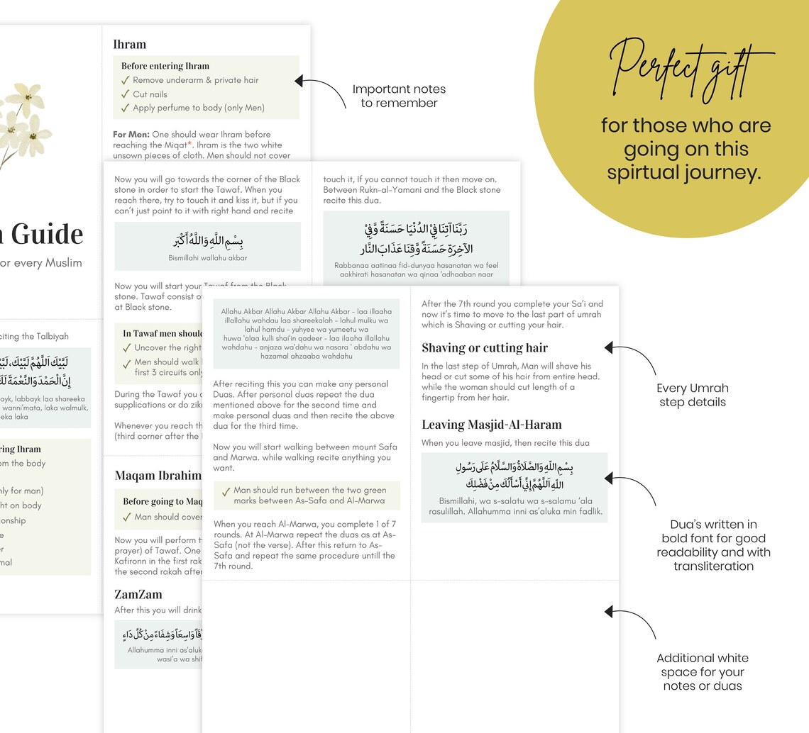 Umrah Guide | How to Perform Umrah | Umrah Dua Card Printable Omrah ...