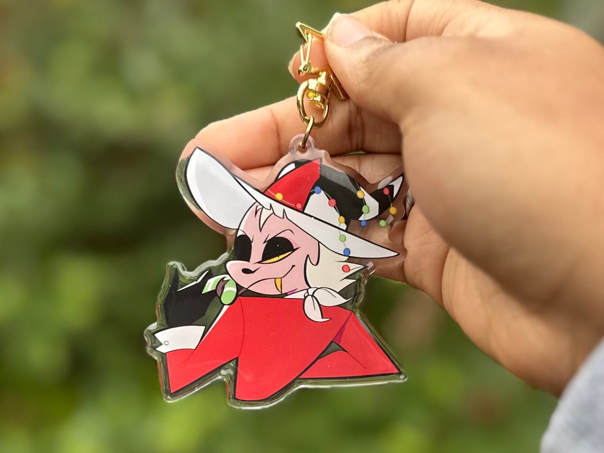 Helluva Boss Acrylic Christmas Keychains, Striker, Blitzo, Verosika ...