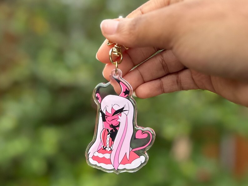 Helluva Boss Acrylic Christmas Keychains, Striker, Blitzo, Verosika ...