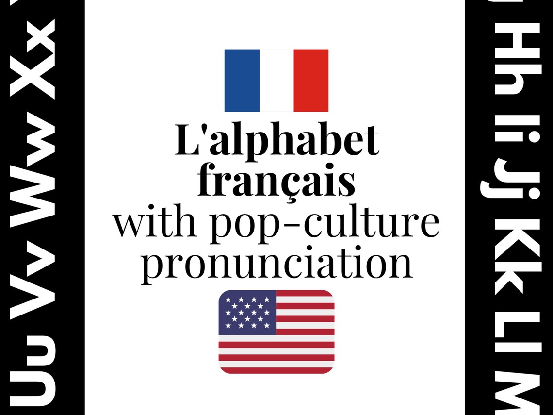 French Alphabet Flashcards With Pronunciation Help Digital Download ...