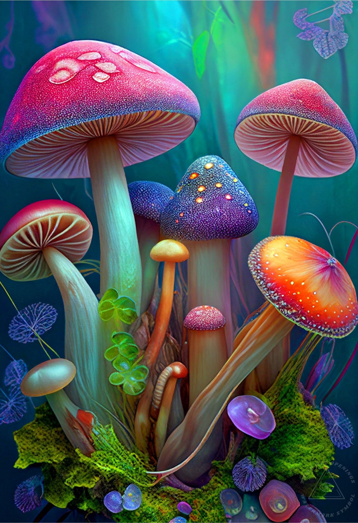 Fantastic Realism Mushrooms AI Generated Art Psychedelic Art, Fungus ...