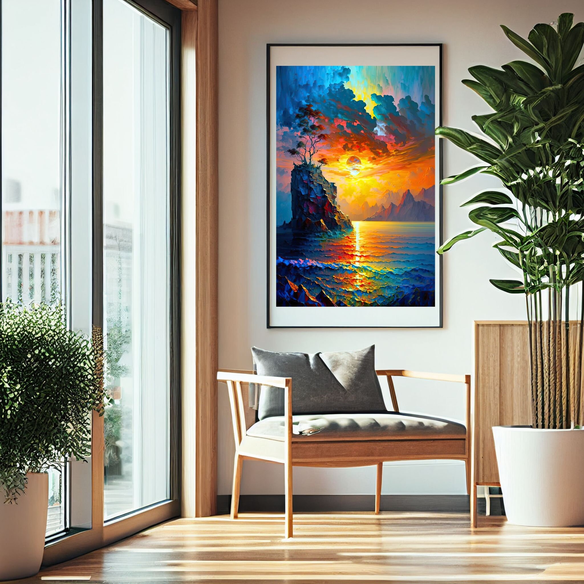 Impressionist Sunset AI Generated Art, Impressionist Art, Colorful ...