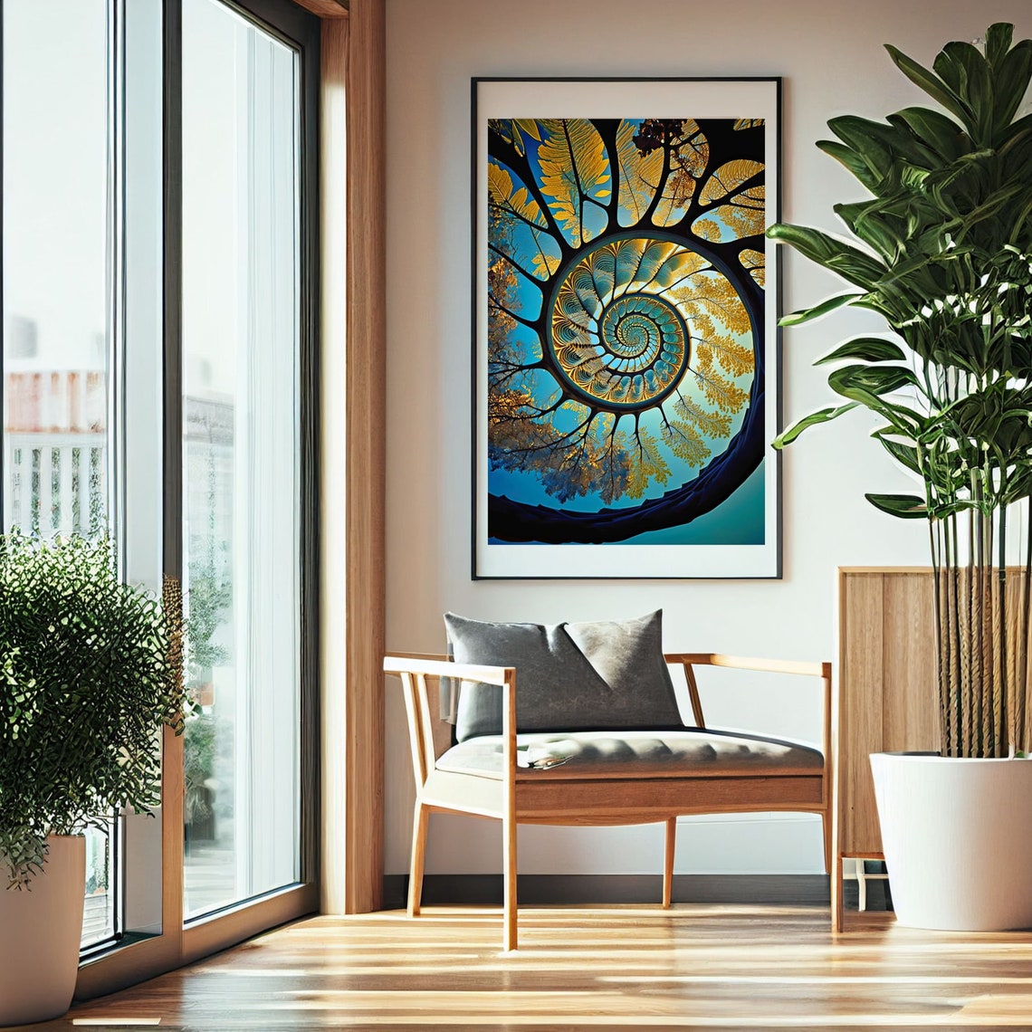 Tree Spiral Fibonacci AI Generated Art, Nature Art, Tree Art ,cool Art ...