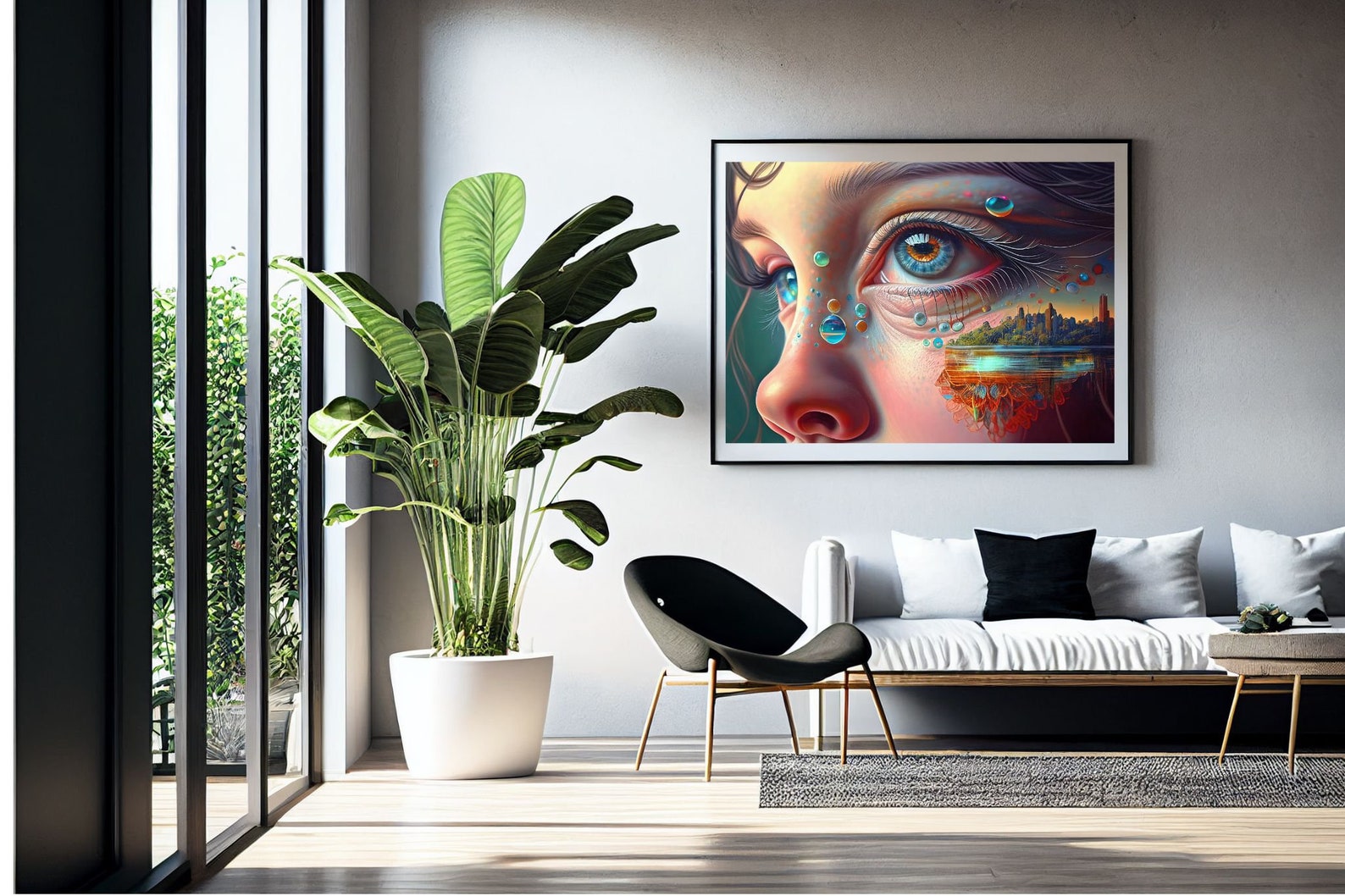 Hyperrealism Psychedelic Face AI Generated Art, Psychedelic Art, Female ...