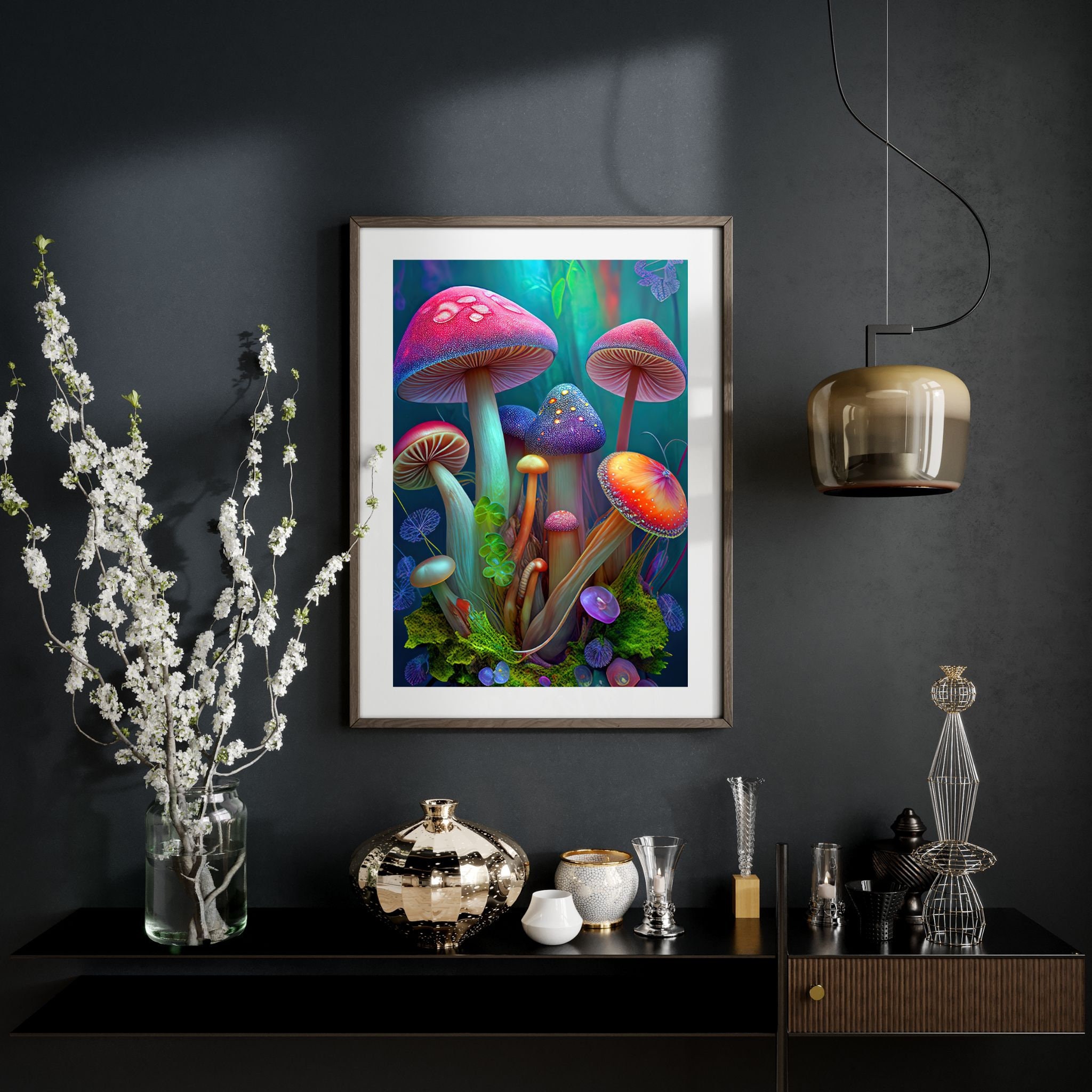 Fantastic Realism Mushrooms AI Generated Art Psychedelic Art, Fungus ...