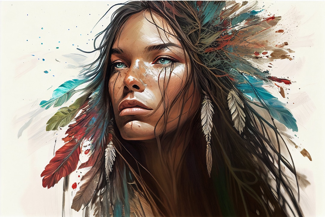 Native American Princess AI Generated Art, Sacred Art, Native American ...