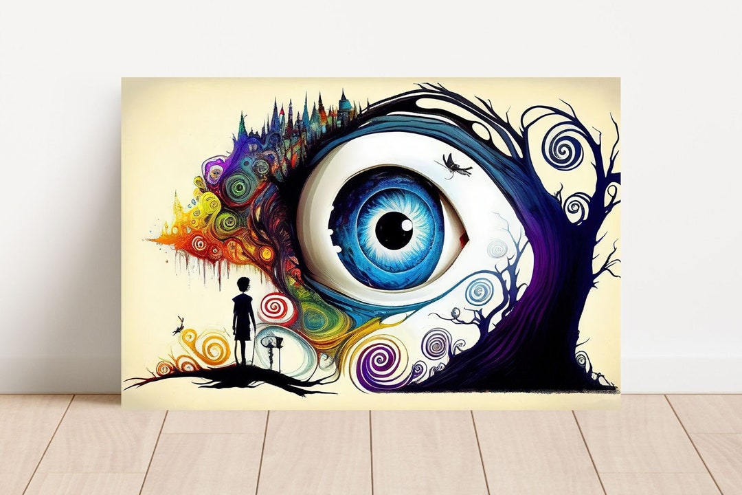 Tim Burton Style AI Generated Art, Psychedelic Art, Weird Art, Room ...
