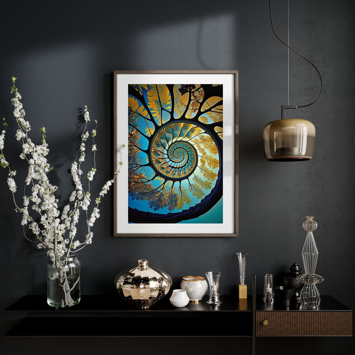 Tree Spiral Fibonacci AI Generated Art, Nature Art, Tree Art ,cool Art ...