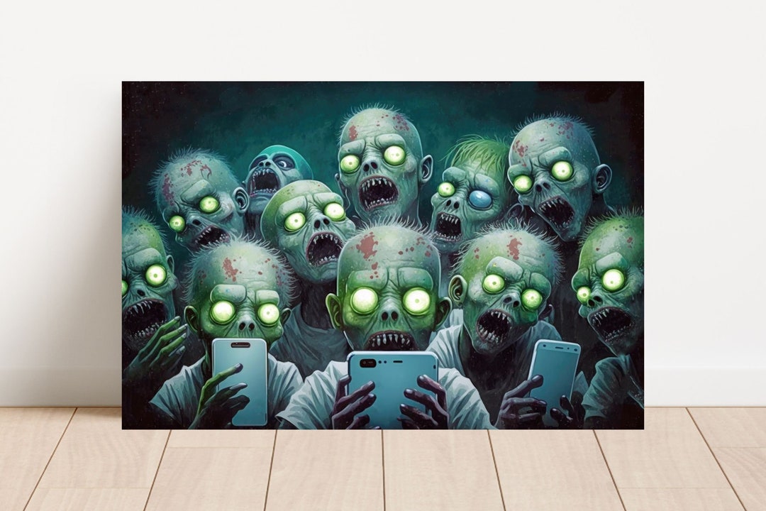 Smartphone Zombies AI Generated Art, AI Art, Horror Art, Zombie Art ...