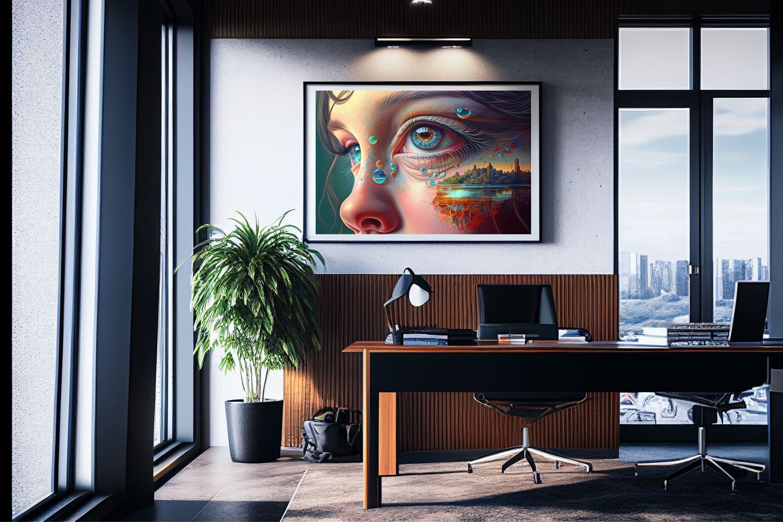 Hyperrealism Psychedelic Face AI Generated Art, Psychedelic Art, Female ...