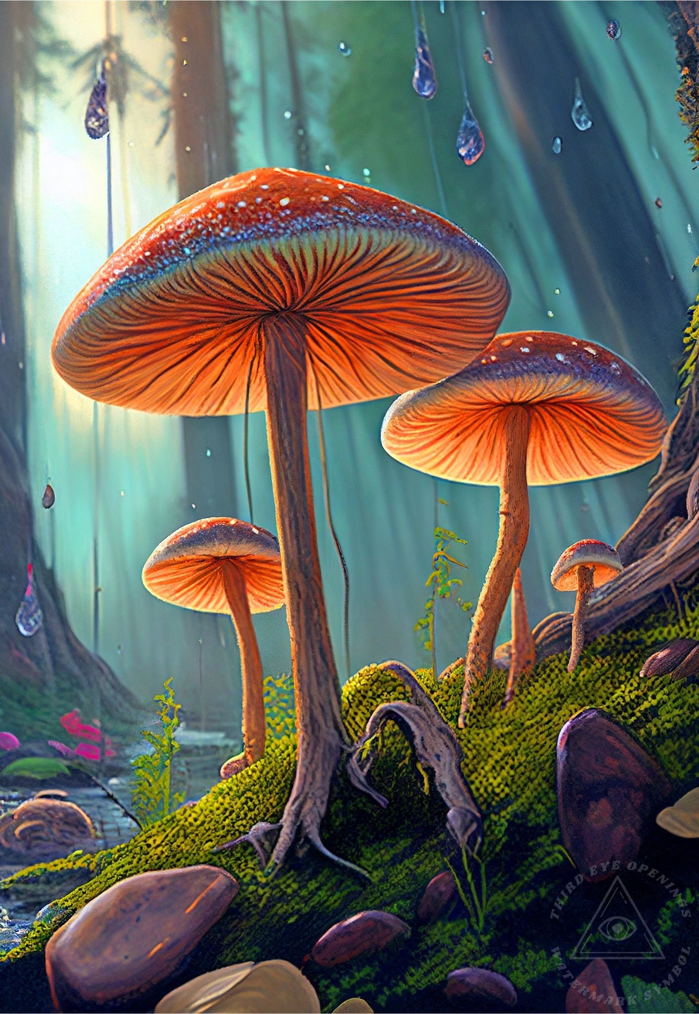 Fantastic Realism Mushrooms AI Generated Art Psychedelic Art, Fungus ...