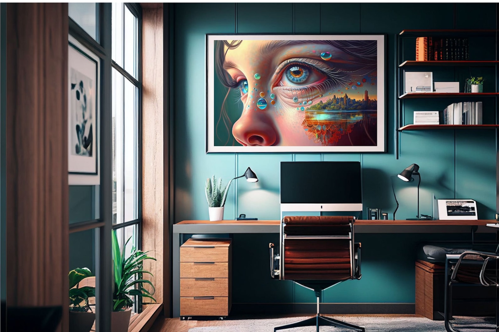 Hyperrealism Psychedelic Face AI Generated Art, Psychedelic Art, Female ...