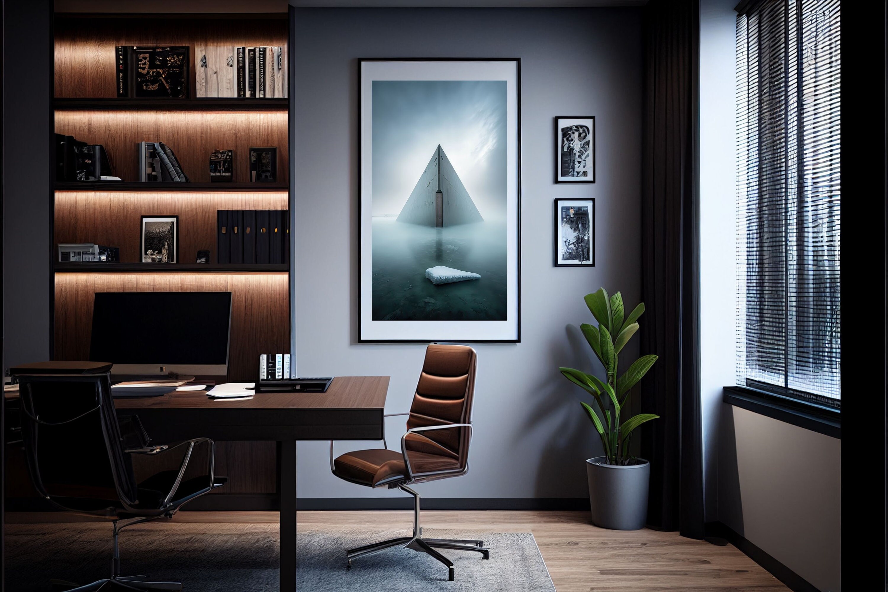 Icy Sea Glacier Pyramid AI Generated Art, Futuristic Art, Pyramid Art ...